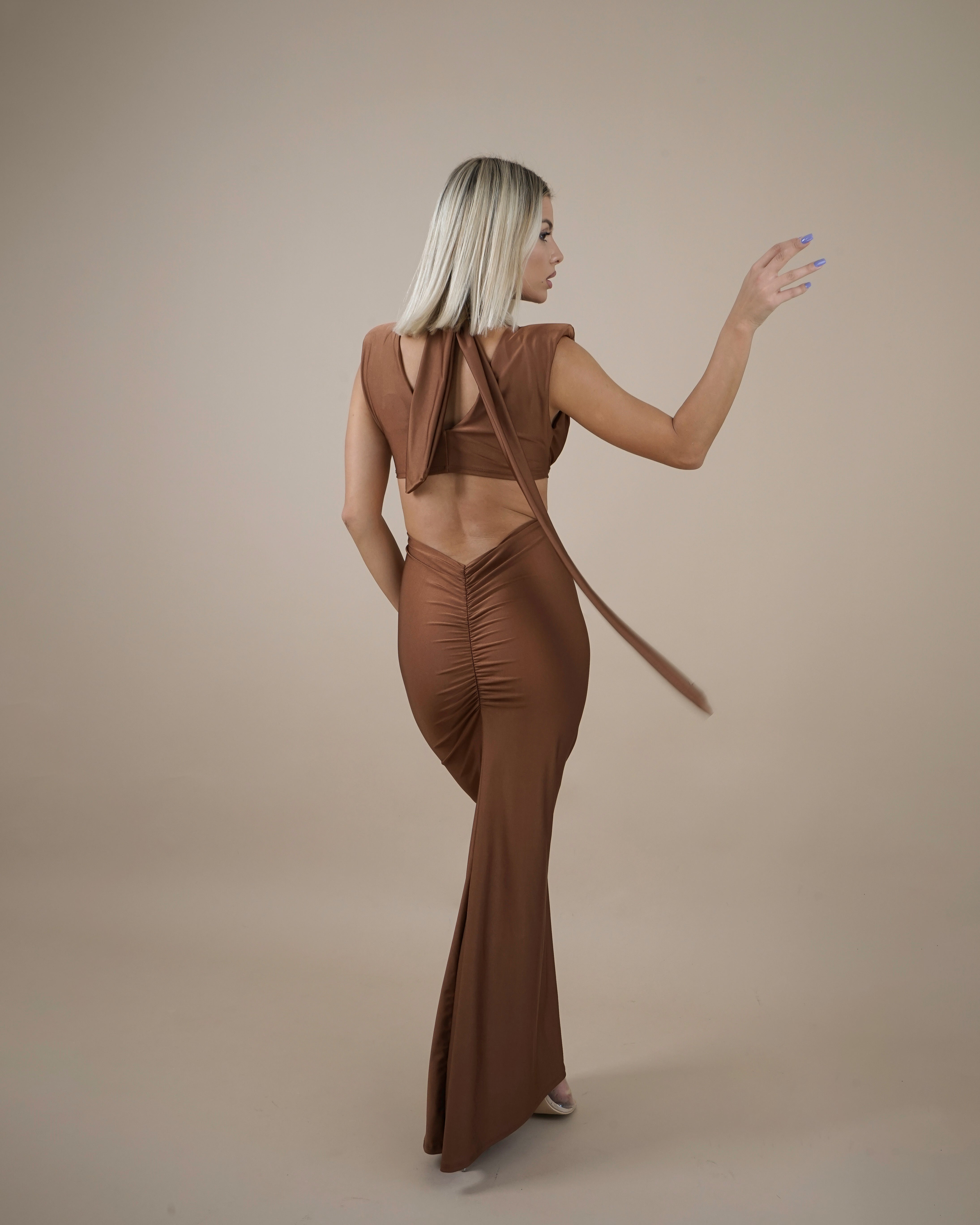 Twist Dress Chocolate Garderobe